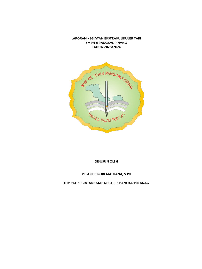 Contoh Laporan Eskul Tari | PDF | Seni