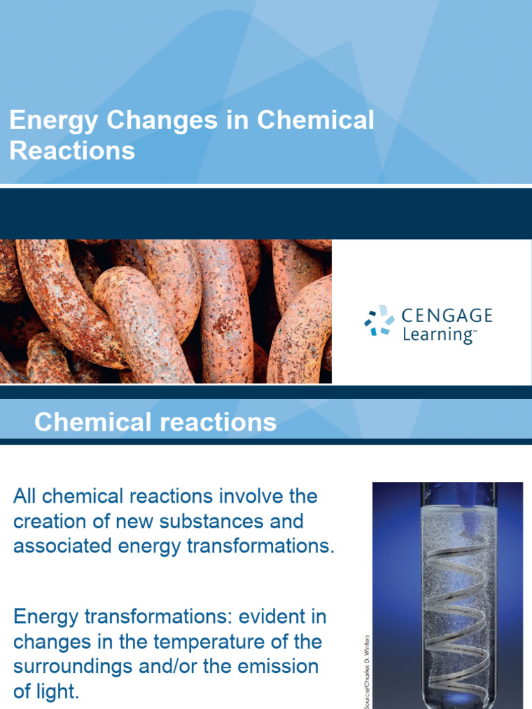 Energy Changes in Chemical Reactions | PDF | Chemical Reactions | Chemistry
