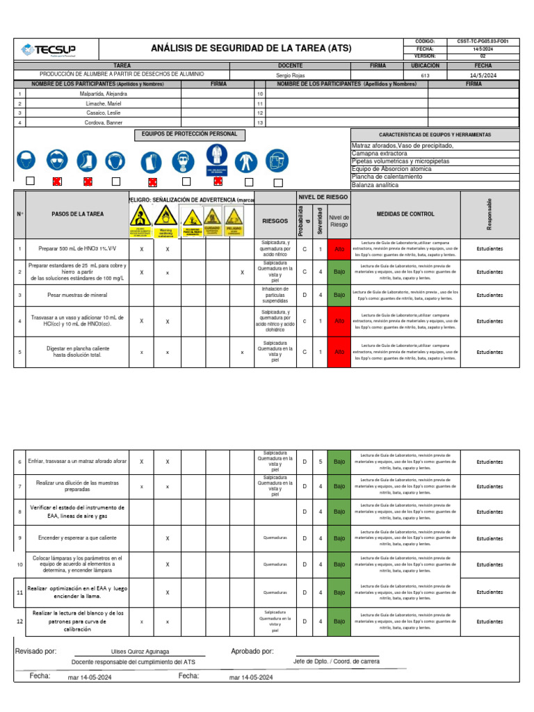 ATS - 2024 Instrumental Gaaaa | PDF | Laboratorios