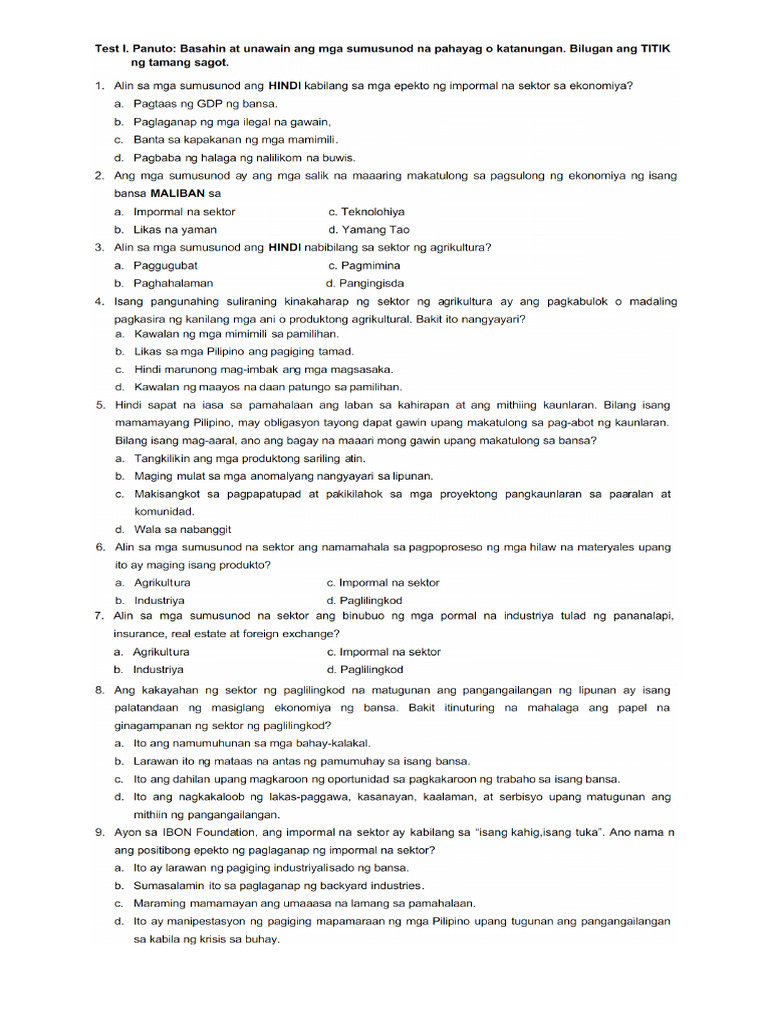 AP9 q4 Final Exam | PDF