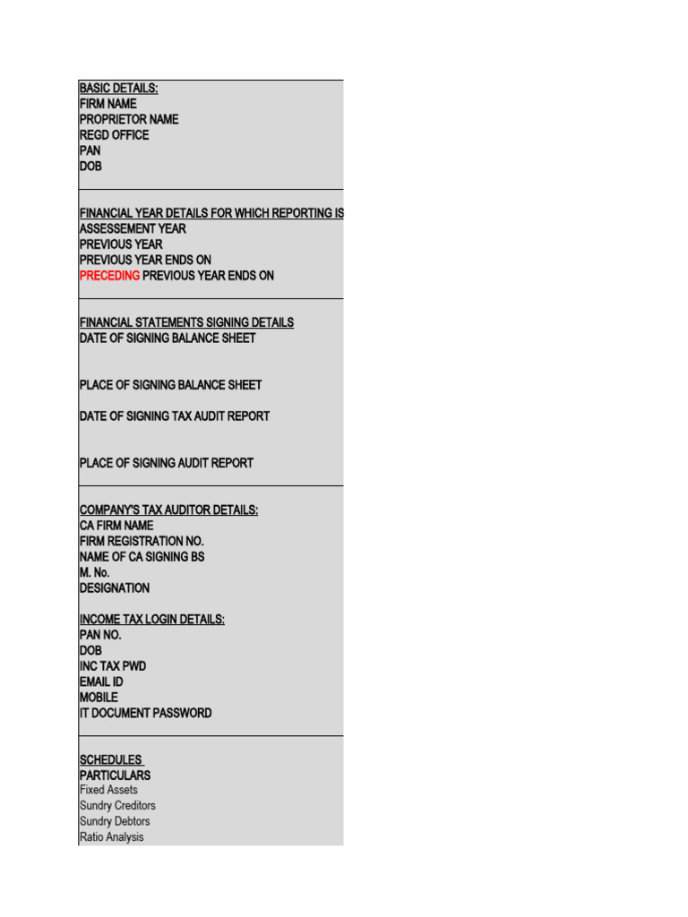 PL-BS Sheet Format For Proprietors - 26.12.2023 | PDF | Financial ...