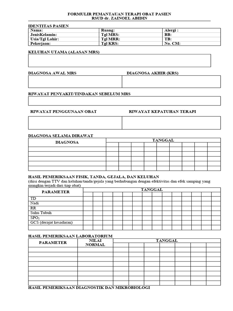 Lembar PTO Apoteker RSUDZA New I | PDF