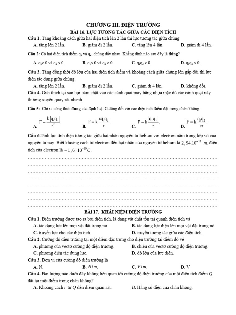 De Cuong Giua Hk2 Lop 11 | PDF