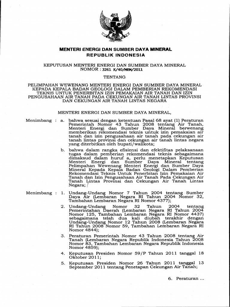 Kepmen 3261 - 2011 | PDF