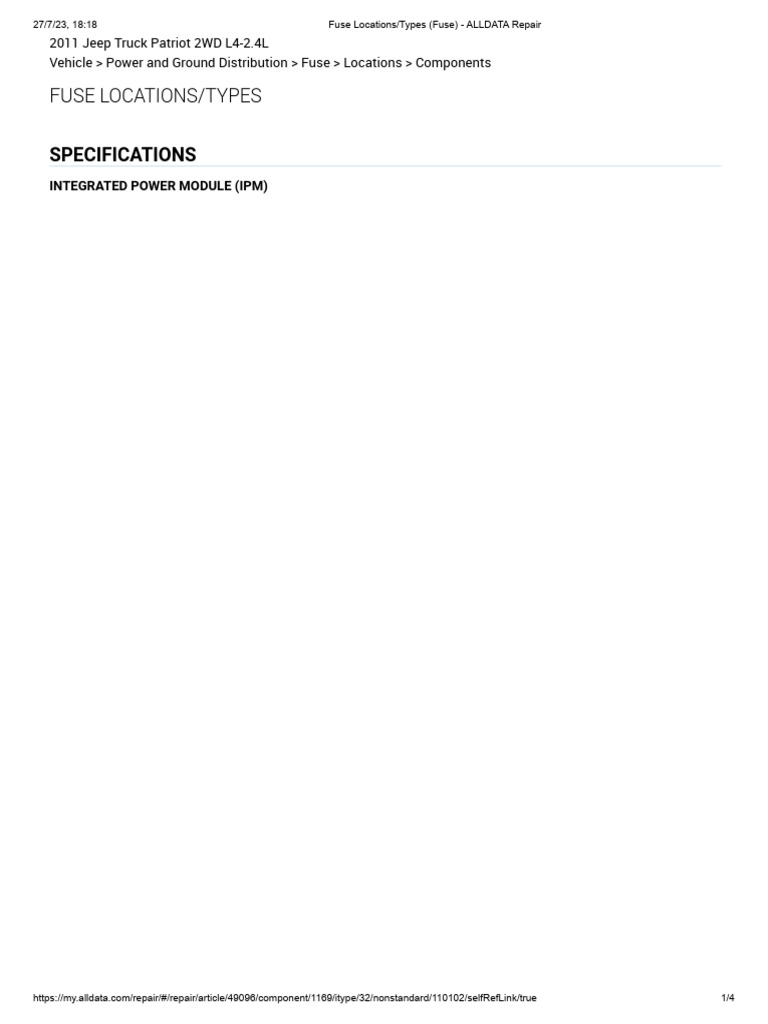 Fuse Locations - Types (Fuse) | PDF | Fuse (Electrical) | Relay