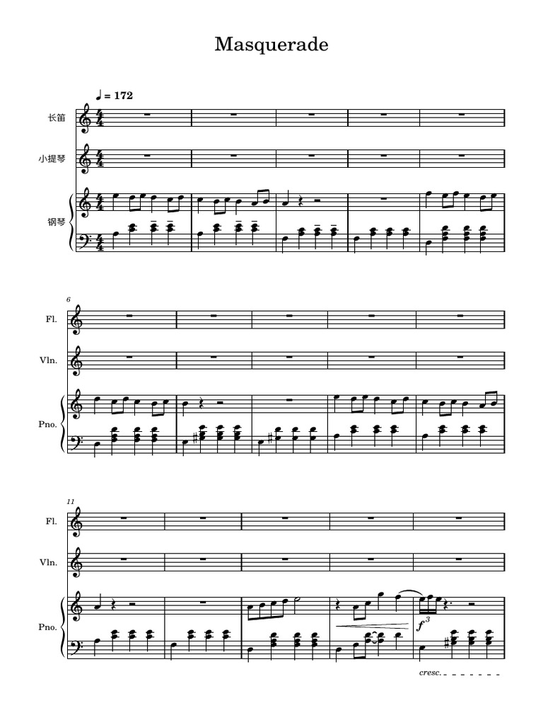 + Flute Masquerade | PDF
