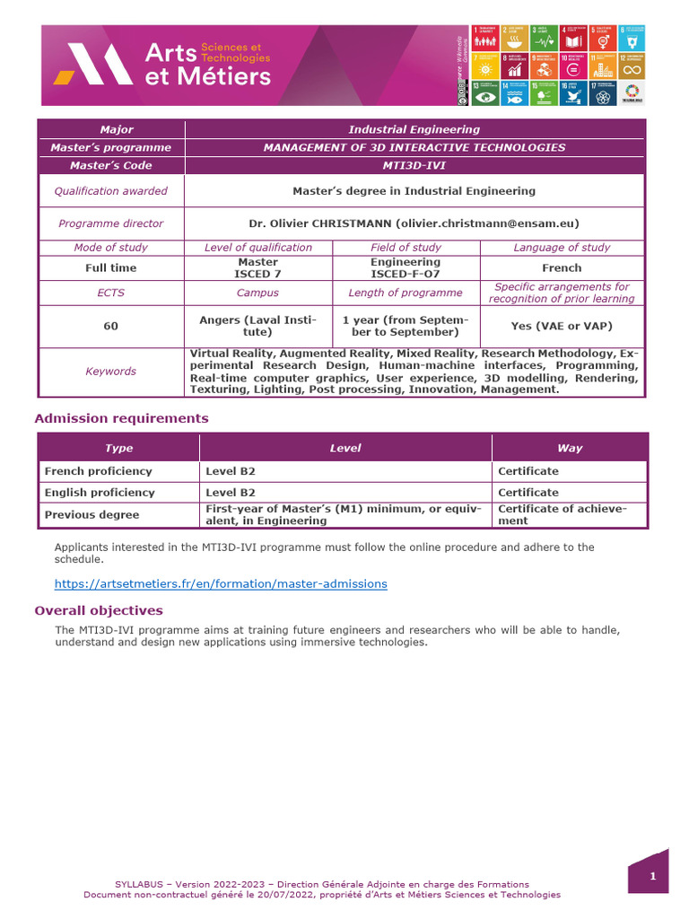 PNM - Industrial - Engineering - MTI3D-IVI - 2022-2023 - Copie | PDF | Knowledge | Engineering