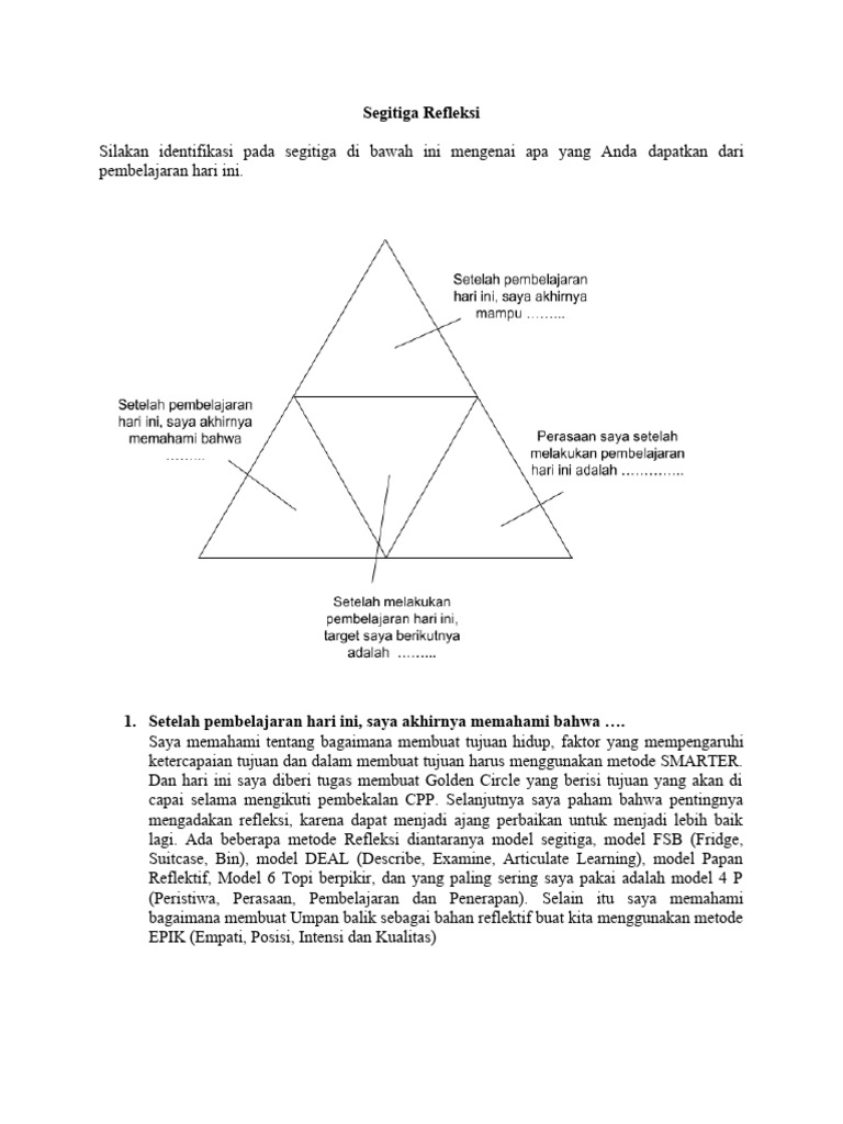 Refleksi Model Segitiga | PDF