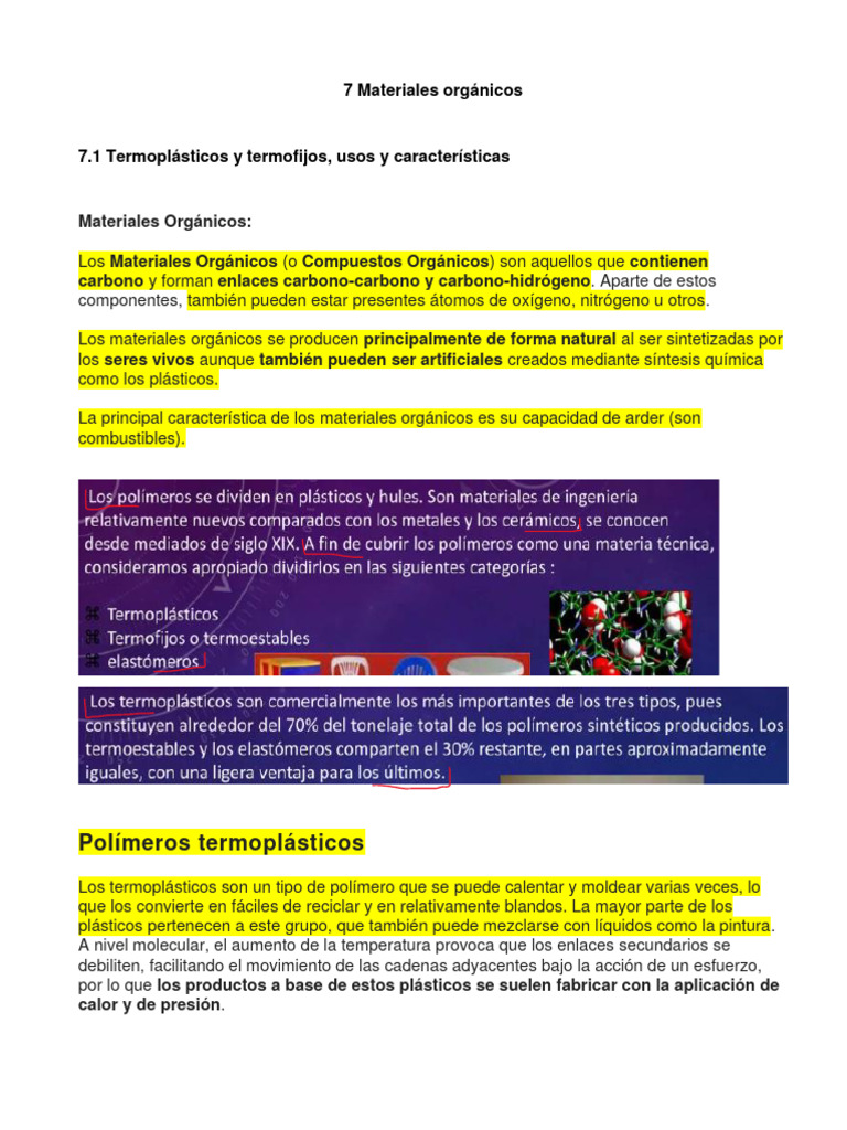 Termoplásticos vs Termoestables | PDF | El plastico | Polímeros