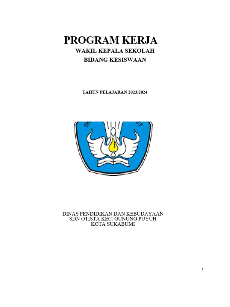 Program Kerja Waka Kurikulum 2024 | PDF