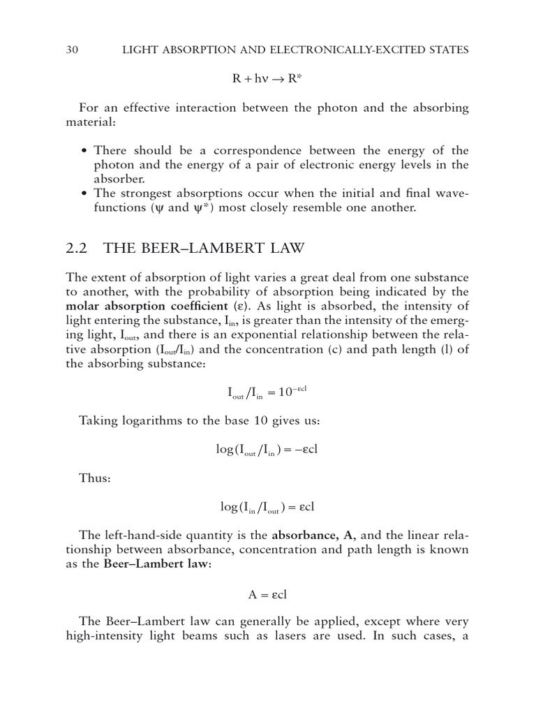 Exp 7 Beer Lambert Law 2 | PDF | Absorption Spectroscopy | Energy Level