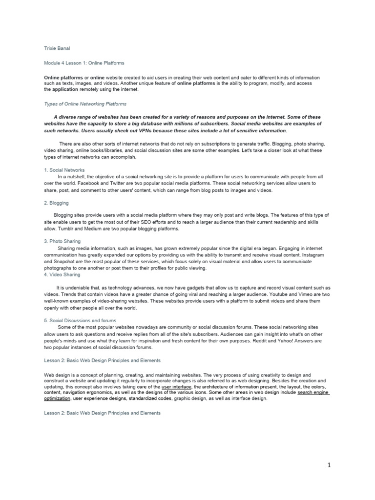 Module 4 Lesson 1 2 3 Download Free Pdf Menu Computing Web Design