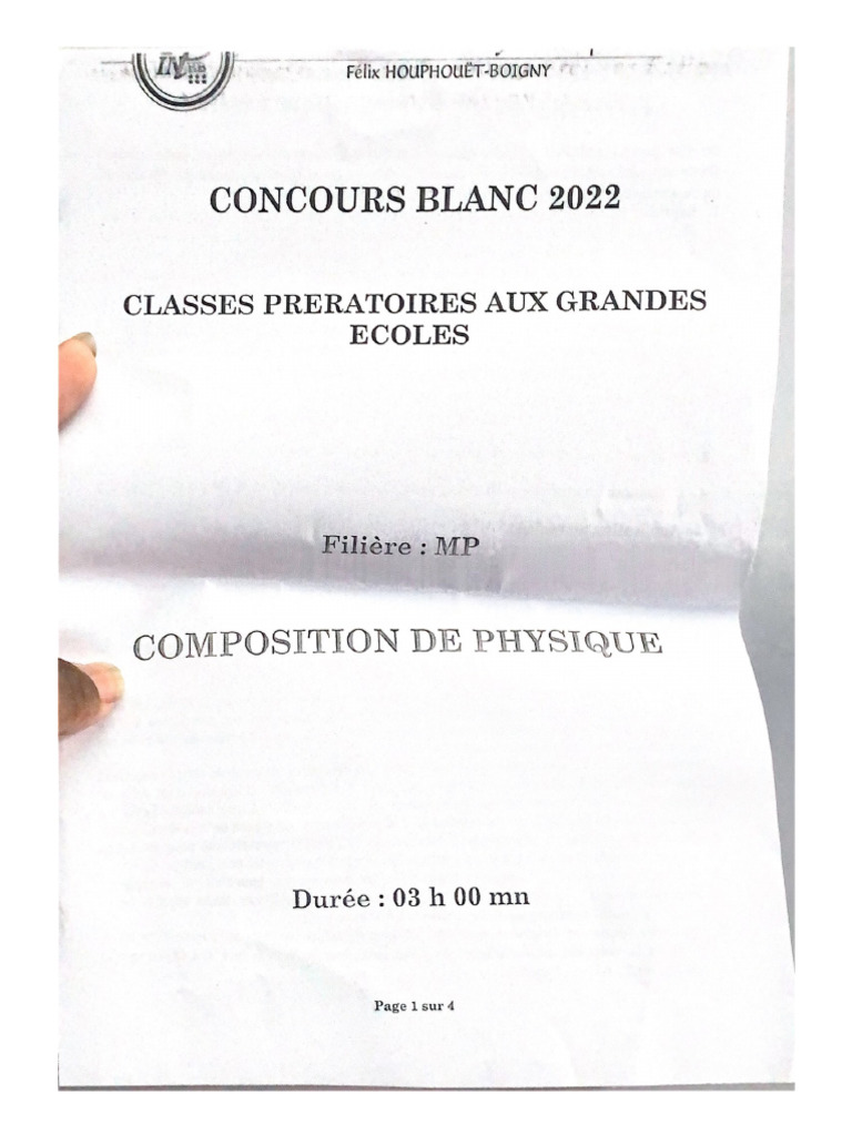 Concours Blanc 2022 | PDF
