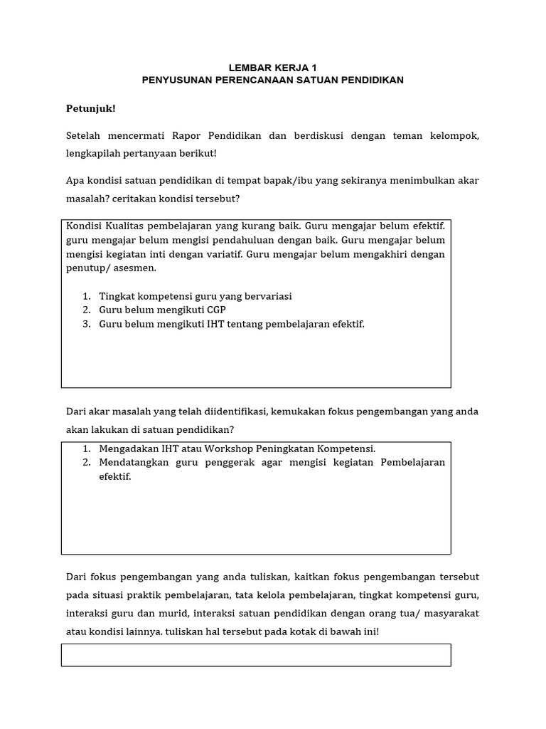 Lembar Kerja Modul C2 | PDF