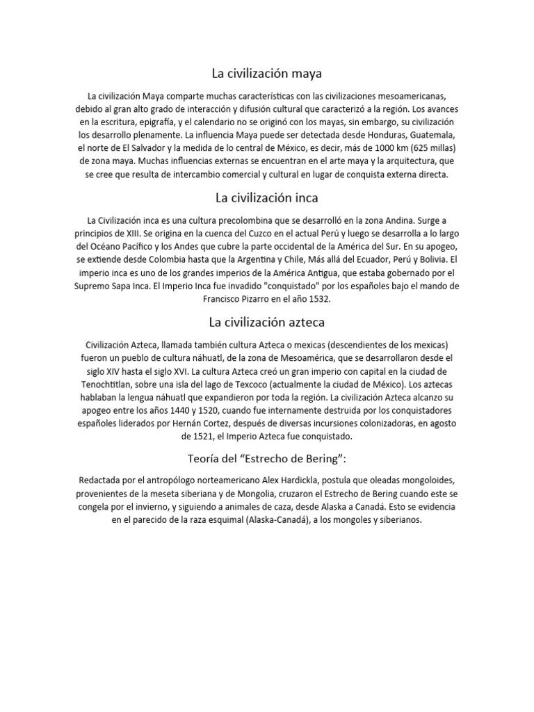 La civilización maya | PDF | Civilización maya | Imperio Inca