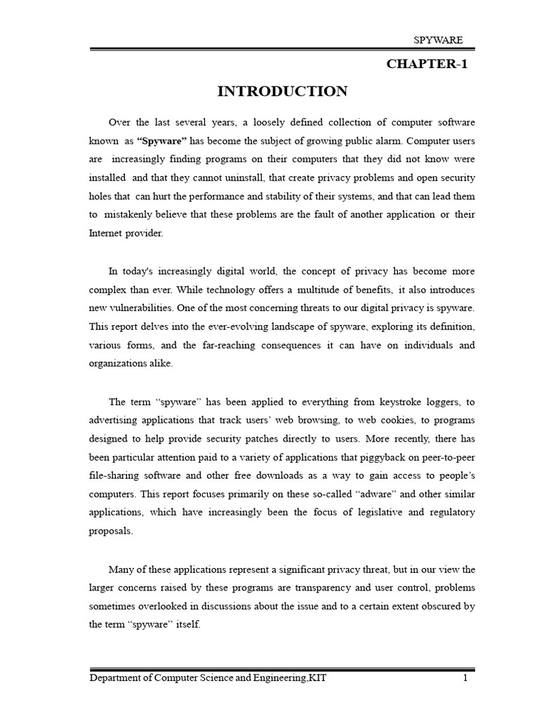 project report remaining | PDF | Spyware | Malware