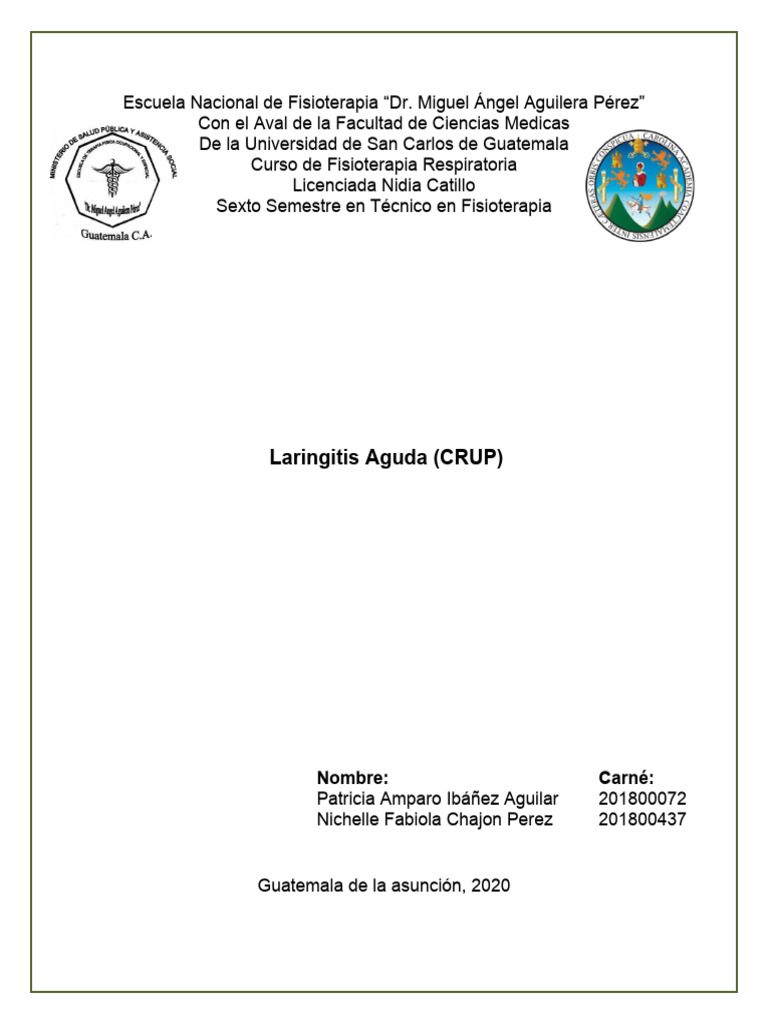 CRUP | PDF | Especialidades Medicas | Enfermedades respiratorias