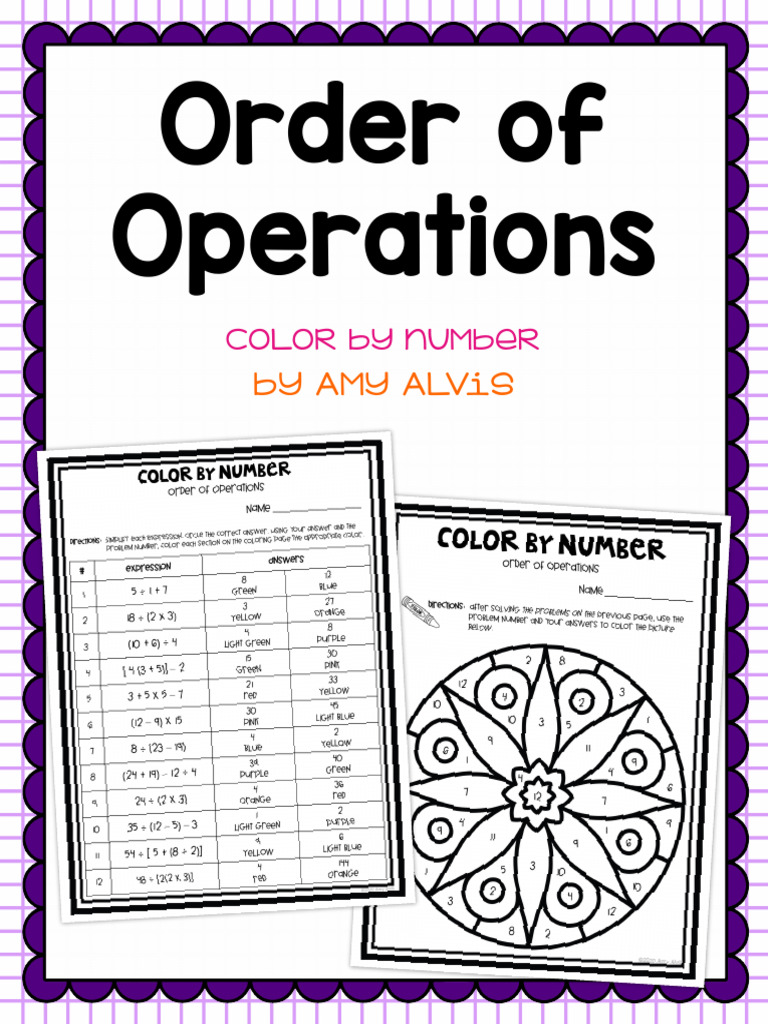 Order of Operations: by Amy Alvis | PDF