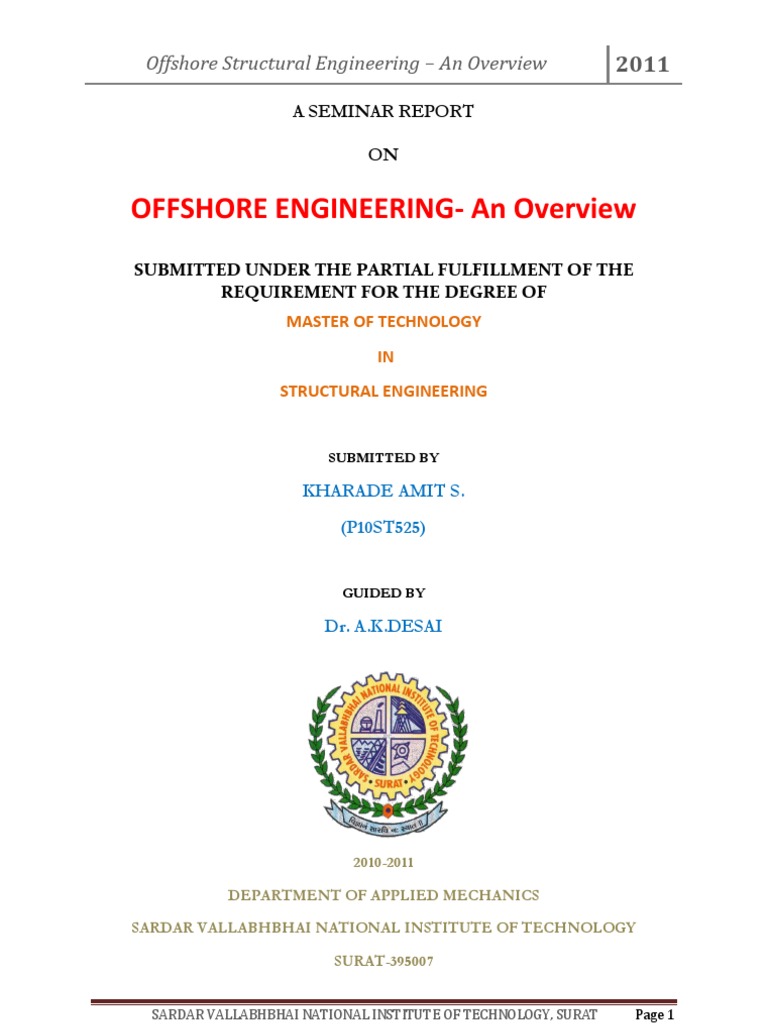 Offshore Engineering - An Overview | PDF | Offshore Drilling | Deep ...