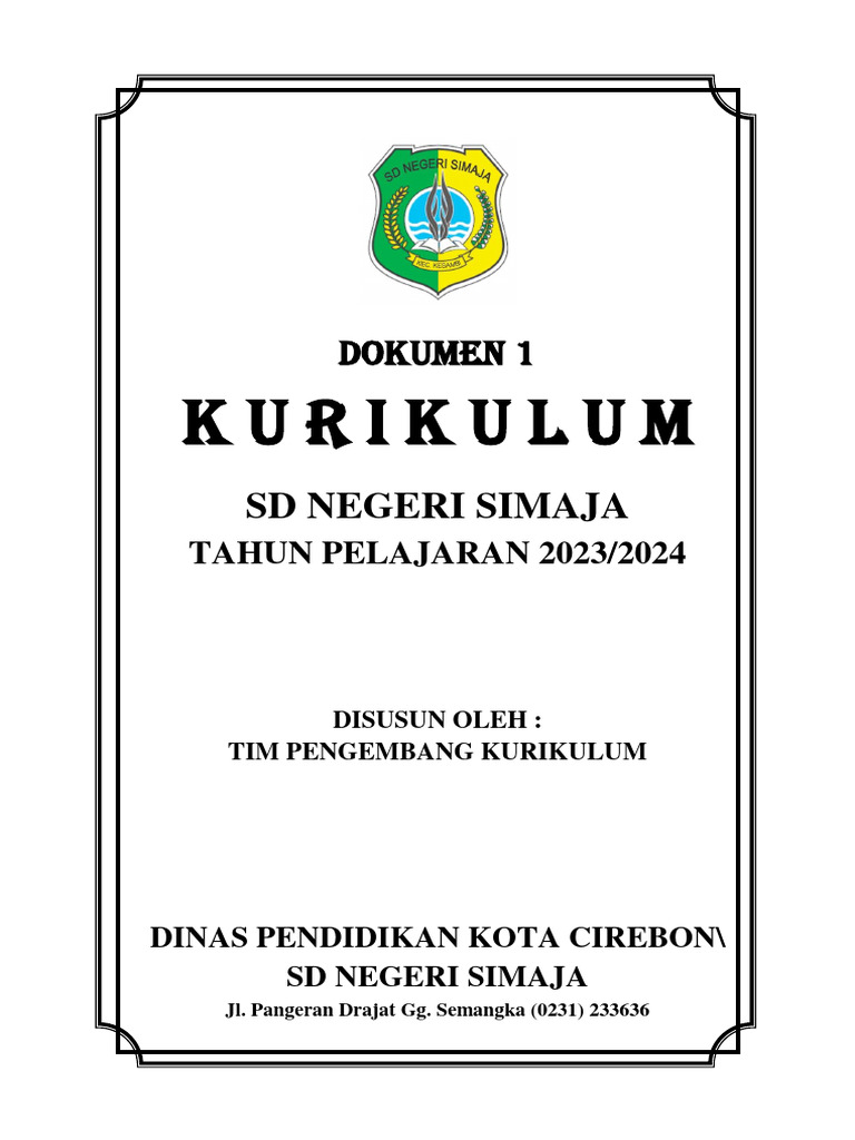 Contoh KOSP T.A. 2023-2024 | PDF