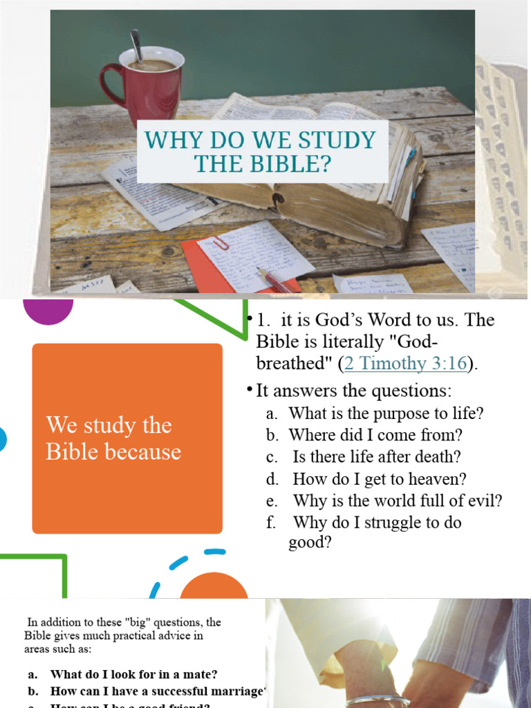 Why Study the Bible: Key Insights | PDF | Bible | God