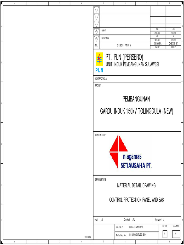 P0042-Tlg-Ns-C001a - Detail Drawing Crp-Sas Tolinggula Asb | PDF | Relay | Fuse (Electrical)