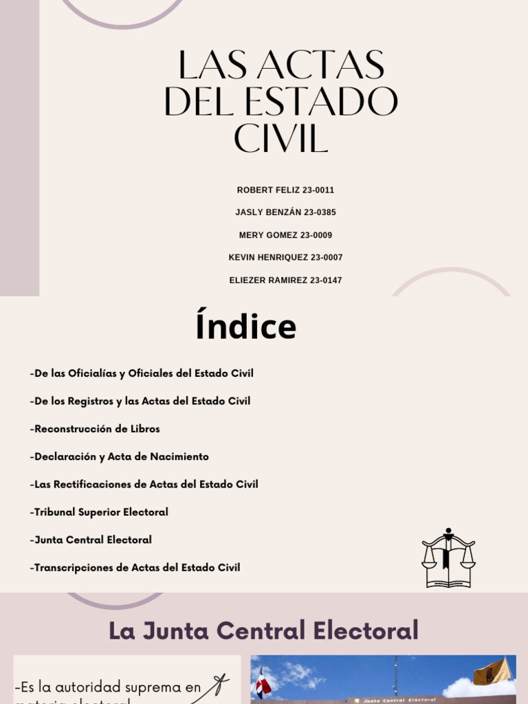 Las Actas del Estado Civil | PDF | Certificado de nacimiento | Estado ...