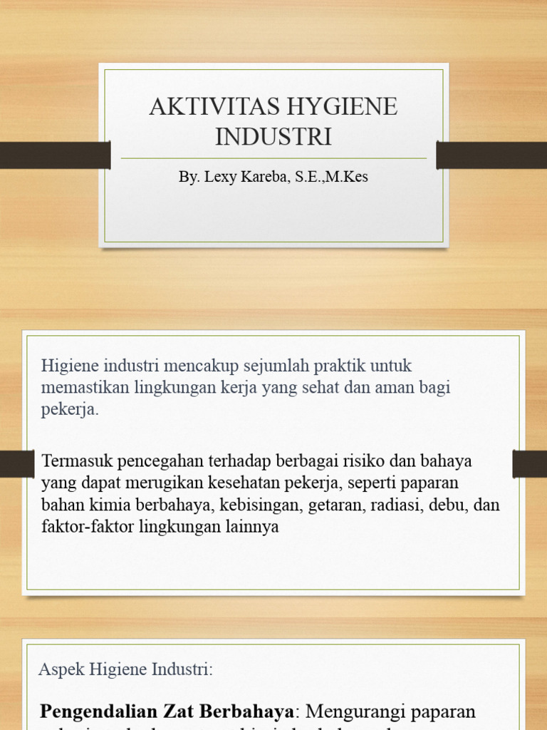 Aktivitas Hygiene Industri | PDF