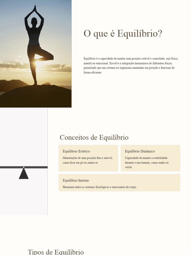 Entenda o Equilíbrio: Tipos e Importância | PDF | Emoções | Evolução