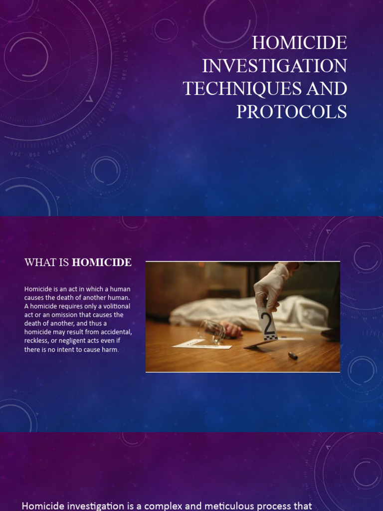 Homicide Investigation Protocols | PDF | Crime Scene | Forensic Science