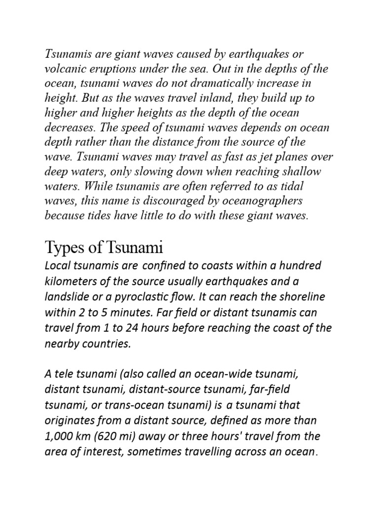 Tsunamis | PDF