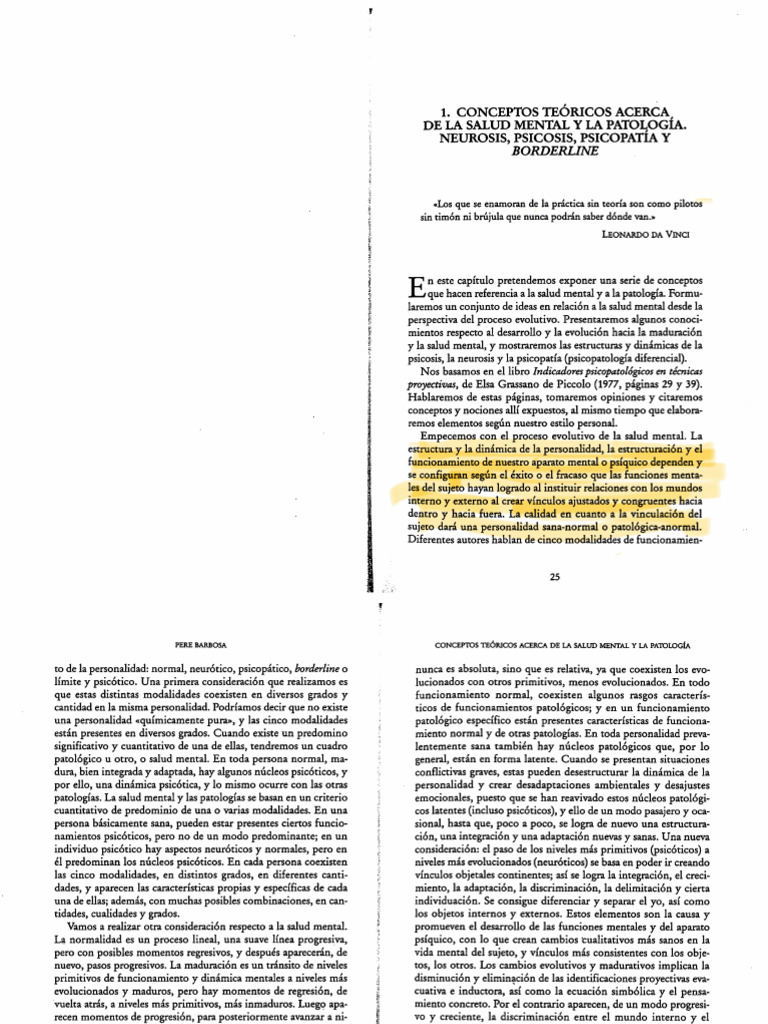 Psicopatología Resumido | PDF | Mente | Neurosis