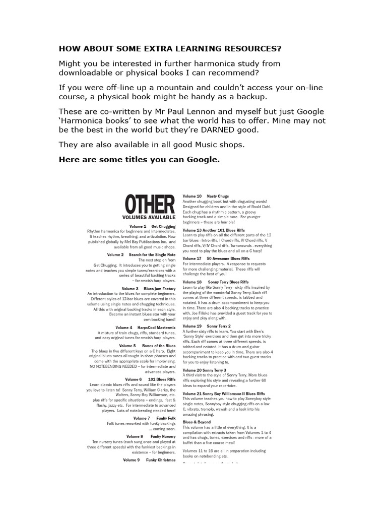 Extra Learning Resources | PDF | Blues | Musicology