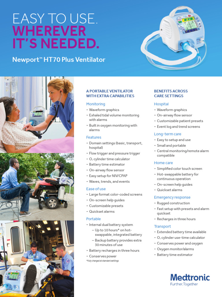Newport Ht70 Plus Ventilator Information Sheet | PDF