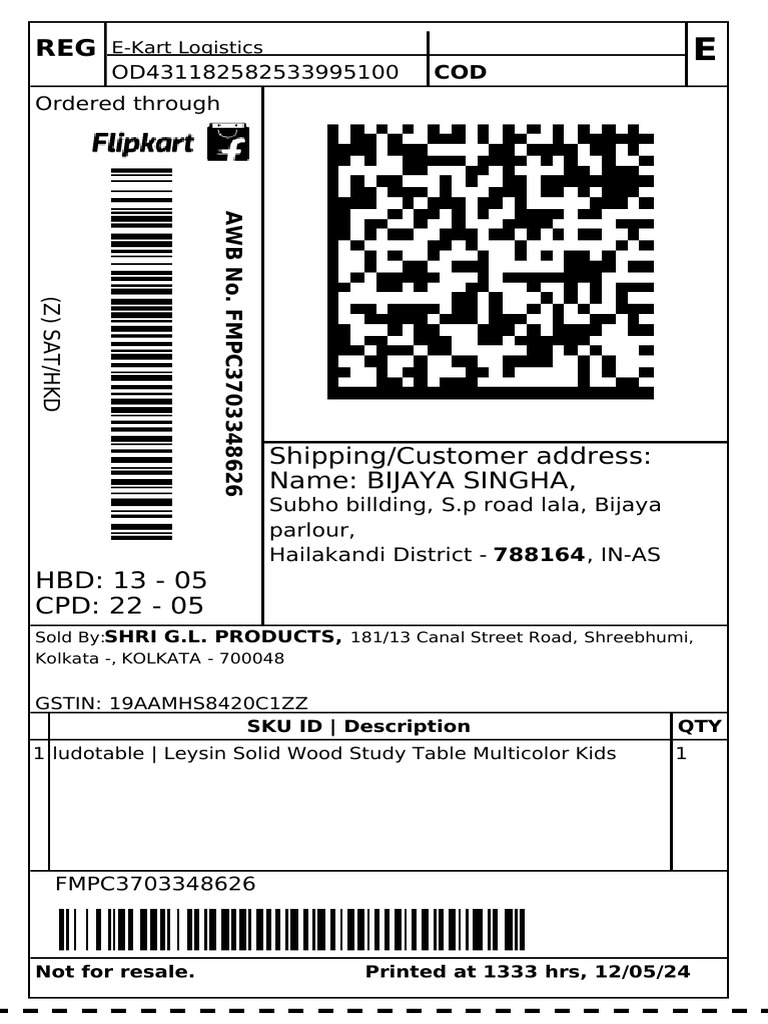 Flipkart-Labels-12-May-2024-01-33 (2) (1) | PDF | Invoice | Business ...