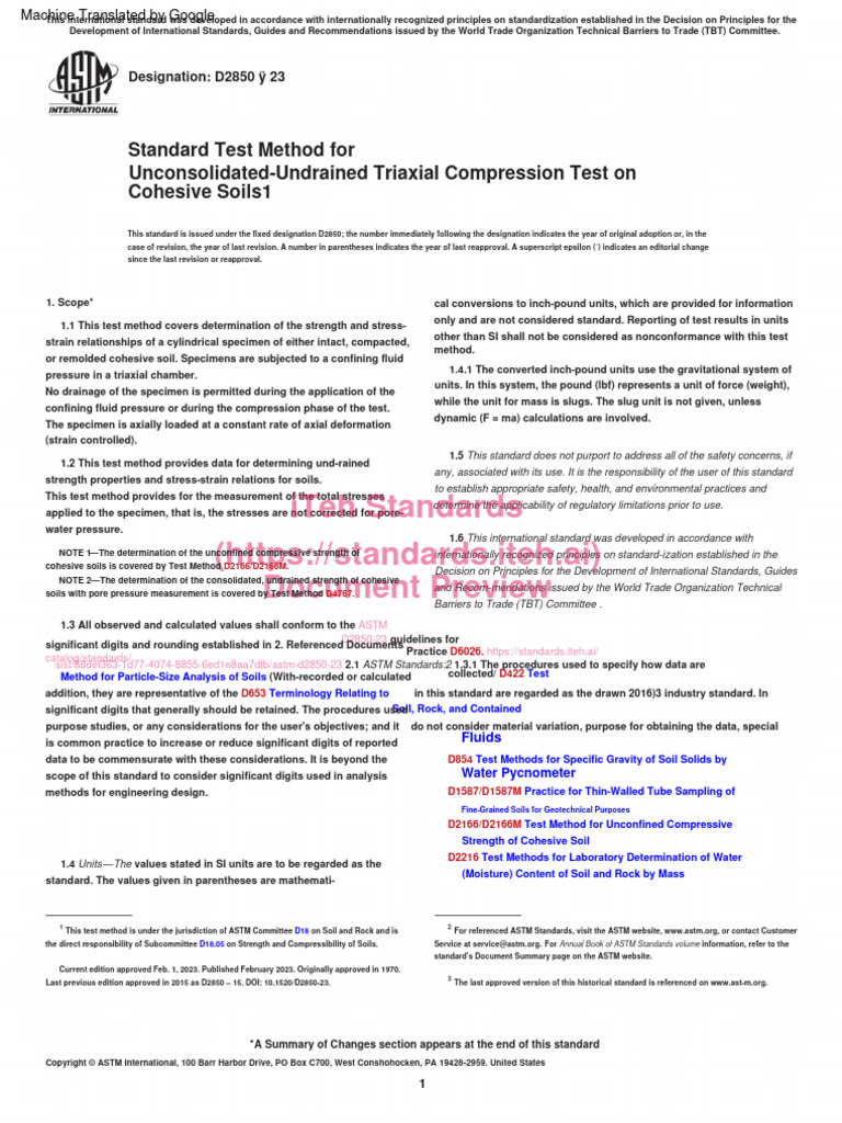 Astm D2850 23 | PDF | Strength Of Materials | Stress (Mechanics)