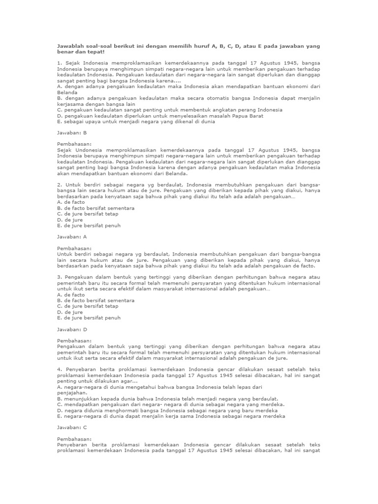 Soal-Soal UH 1 | PDF