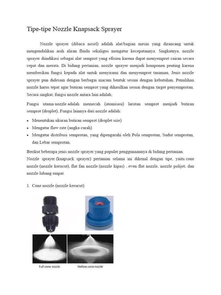 tipe-tipe nozzle | PDF