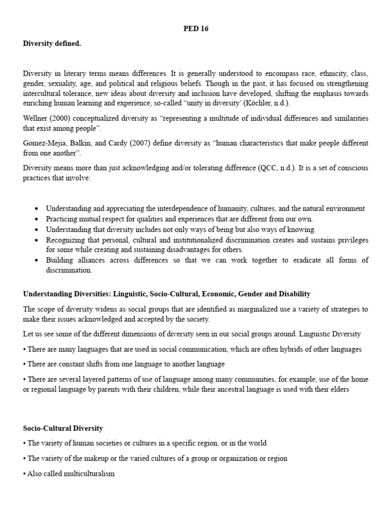 Understanding Diversity in Society | PDF | Disability | Special Education