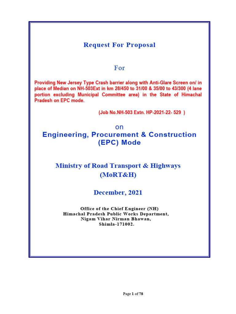 Request For Proposal | PDF | Request For Proposal | Joint Venture