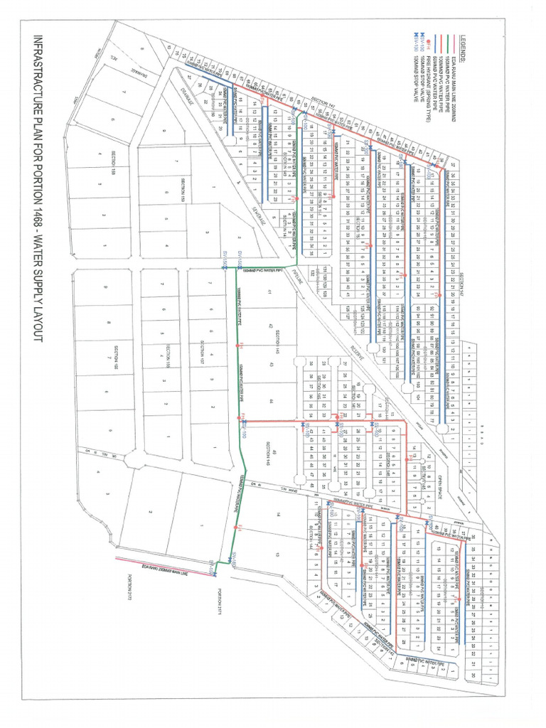 Grand Eden Water & Sewer Reticulation Plan | PDF