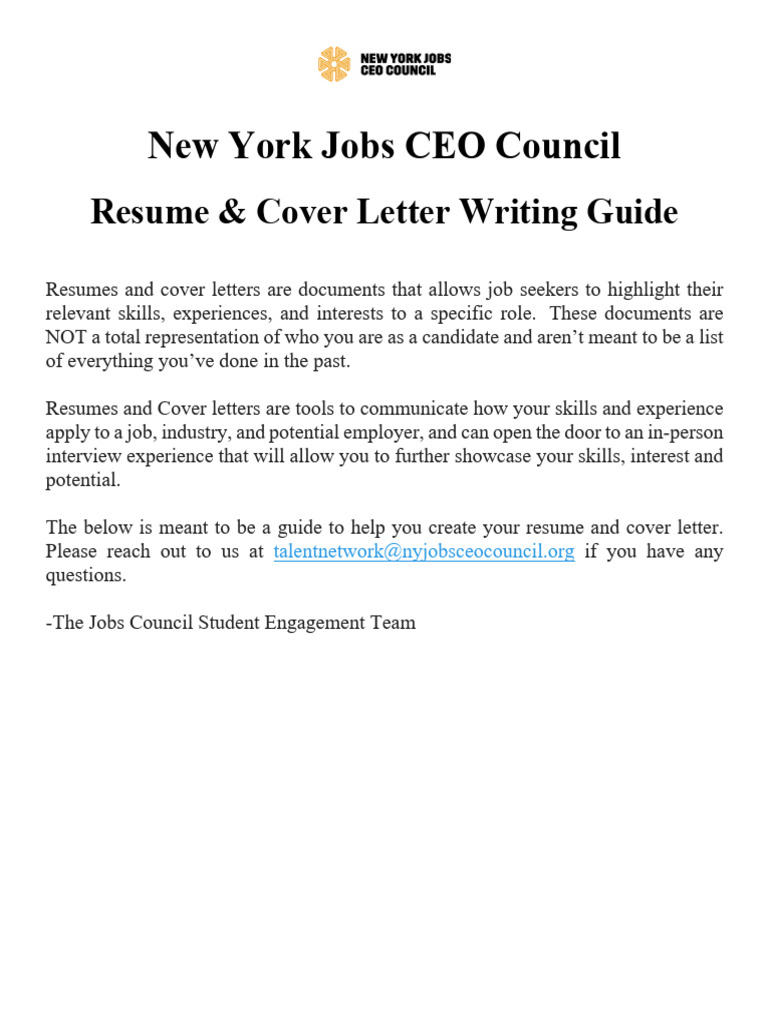Resume & Cover Letter Essentials | PDF | Résumé | Leadership