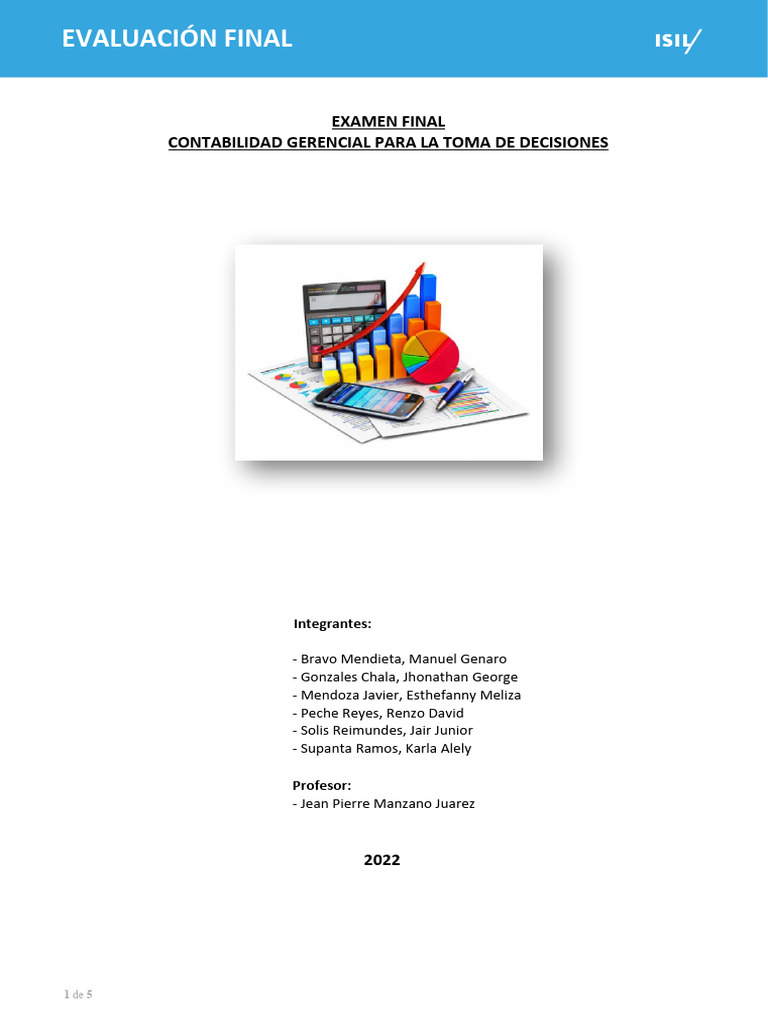 Examen Final - Contabilidad Gerencial GRUPO 6 | PDF | Presupuesto | Flujo de efectivo