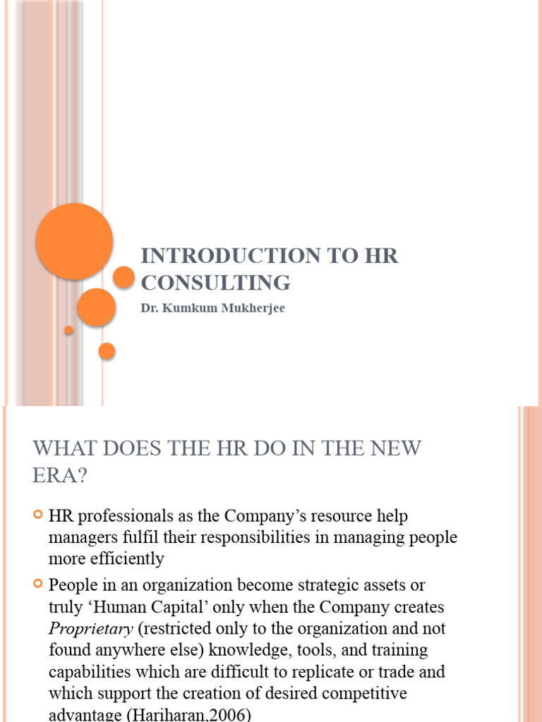 Introduction To HR Consulting - 2 | PDF | Human Resource Management ...