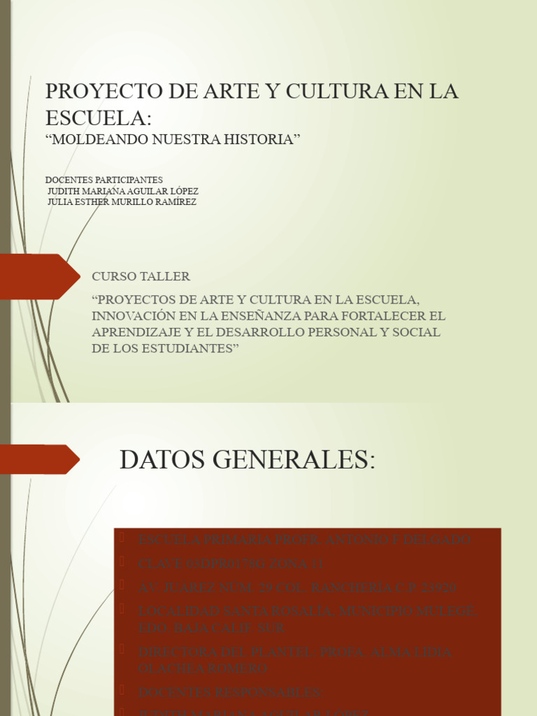PROYECTO DE ARTE Y CULTURA | PDF | Escultura | Enseñando