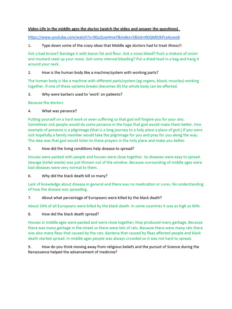 Life in The Middle Ages The Doctor | PDF | Black Death | Penance