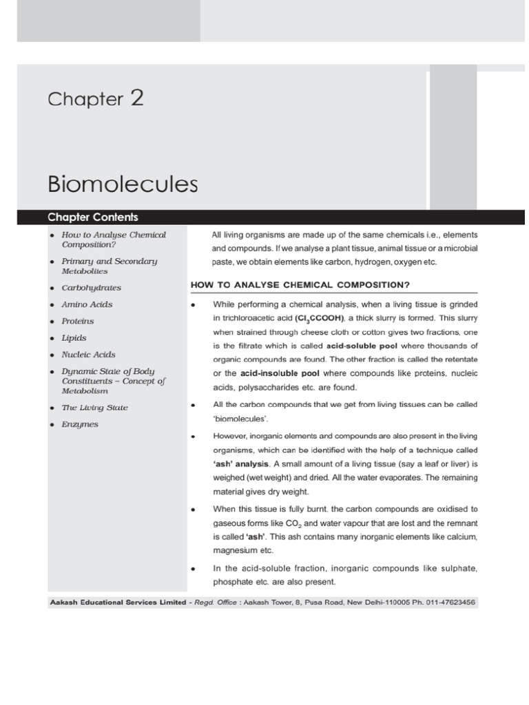 Biomolecules Theory (PDF - Ai) | PDF | Carbohydrates | Metabolism