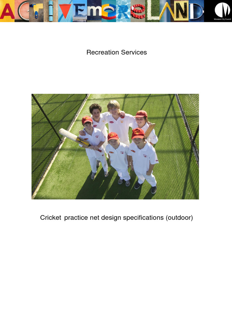 Cricket Practice Net Design Specifications | PDF | Concrete | Carpet