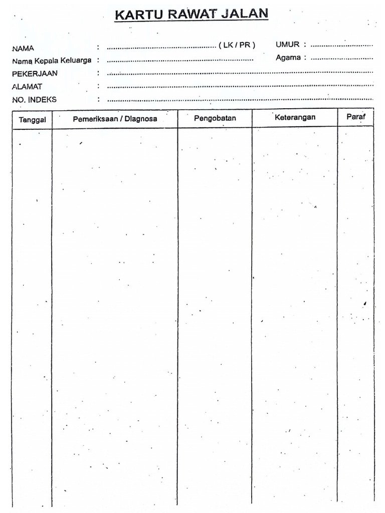 Kartu Rawat Jalan | PDF