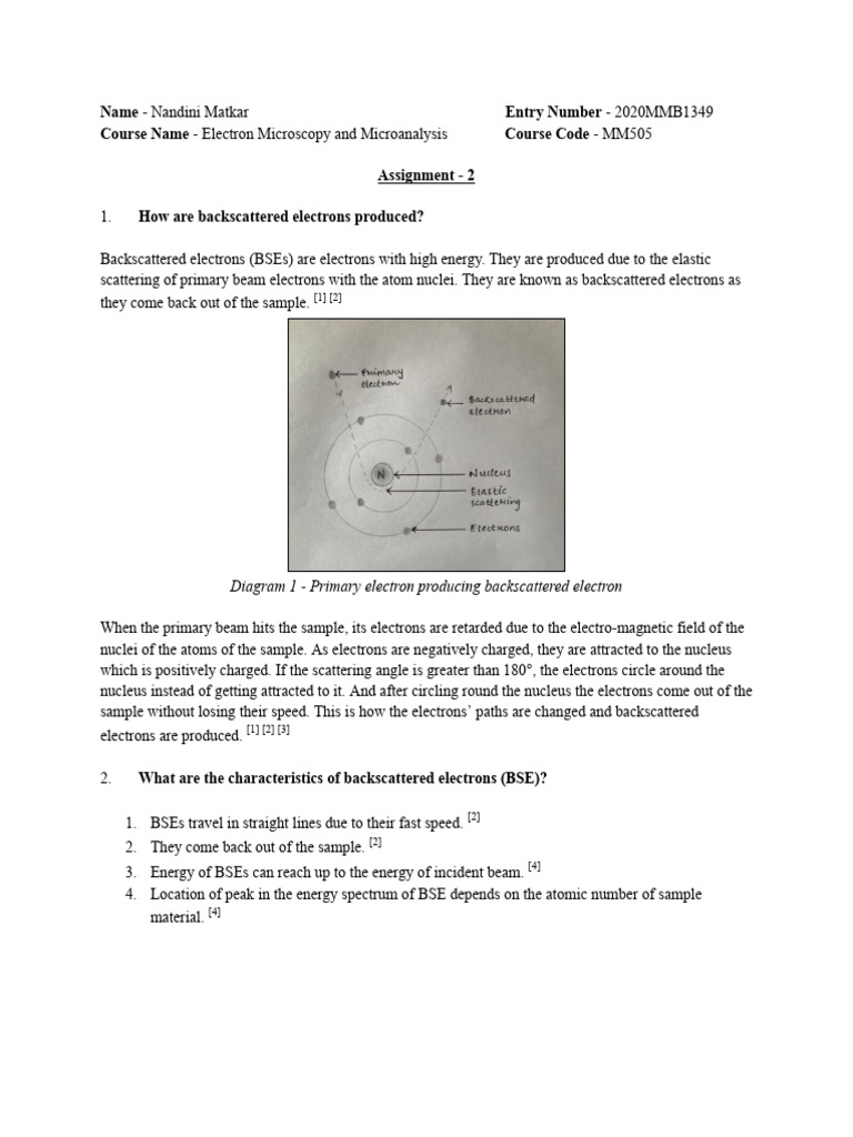 Nandini - Assignment 2 - 2020MMB1349 | PDF | Semiconductors | Electron